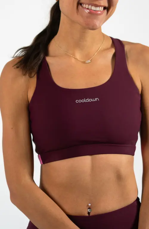 COOLDOWN Katherine Sports Bra - Maroon