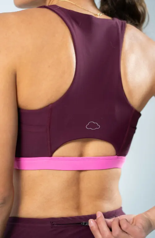 COOLDOWN Katherine Sports Bra - Maroon
