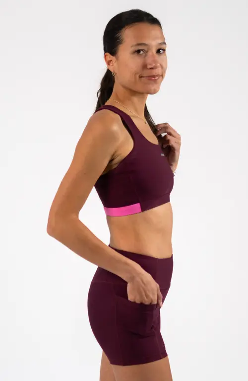 COOLDOWN Katherine Sports Bra - Maroon