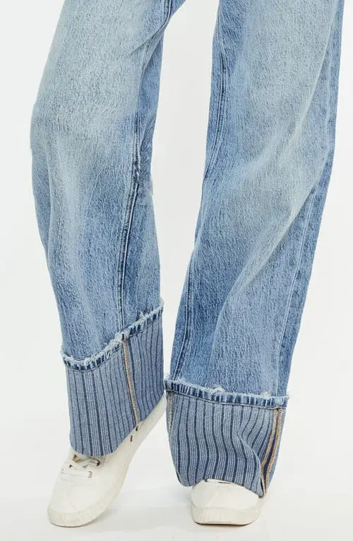 KANCAN Petal High Rise Wide Leg Jeans