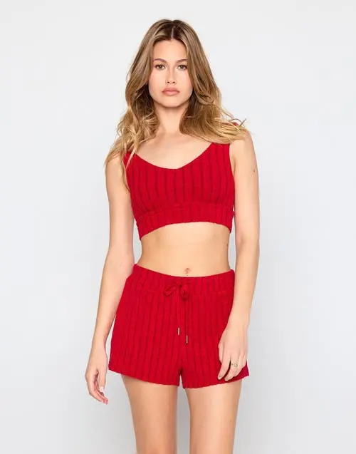 BEACH BUNNY V Neck Bra Top