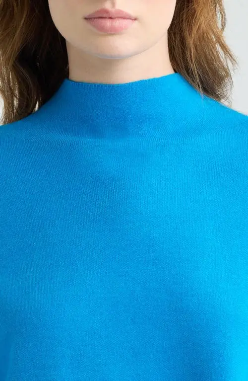 Deluc Chuck Crop Funnel Neck Sweater - Turquoise