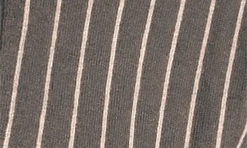 Deluc Striped Cardigan - Grey Melange With Ecru