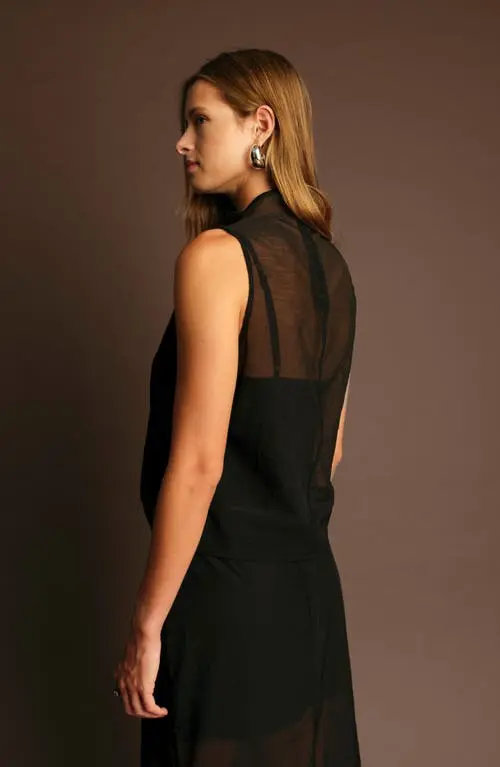 Deluc High Neck Sleeveless Top