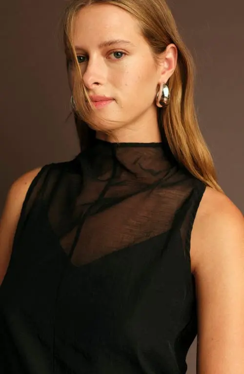 Deluc High Neck Sleeveless Top