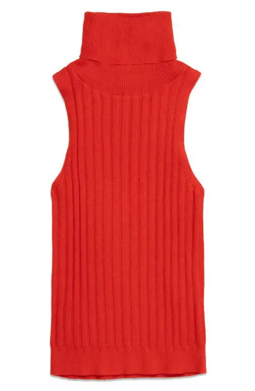 Deluc Sleeveless Turtleneck Sweater - Red