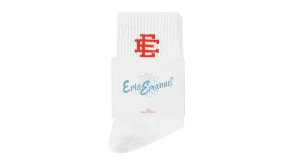 ERIC EMANUEL Crew Socks - White/red