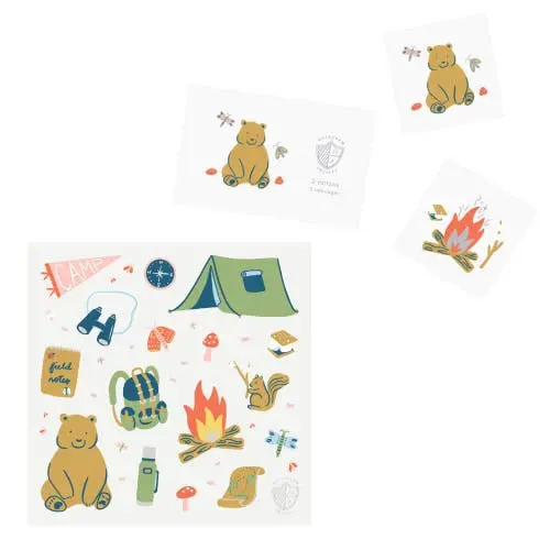 DAYDREAM SOCIETY Camp Explorer Party Favor Setpack Of 2 Tattoos And 4 Sticker Sheets - Assorted Pre-pack
