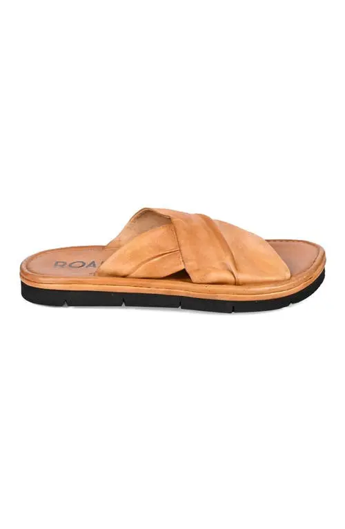 ROAN Nosy Leather Sandal - Tan Distressed
