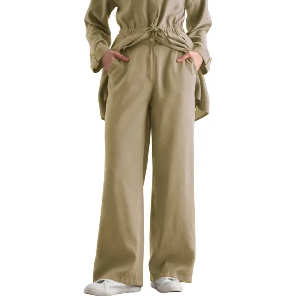 MIZALLE Wide Leg Modal Trousers - Mint
