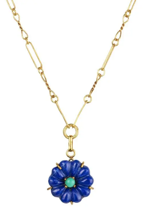 TURQUOISE MOUNTAIN Friya Lapis Lazuli Necklace - Gold