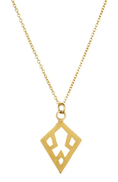 TURQUOISE MOUNTAIN Geometric Pendant Necklace - Gold