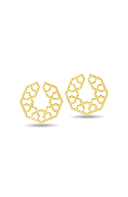 TURQUOISE MOUNTAIN Girih Hoop Earrings - Gold