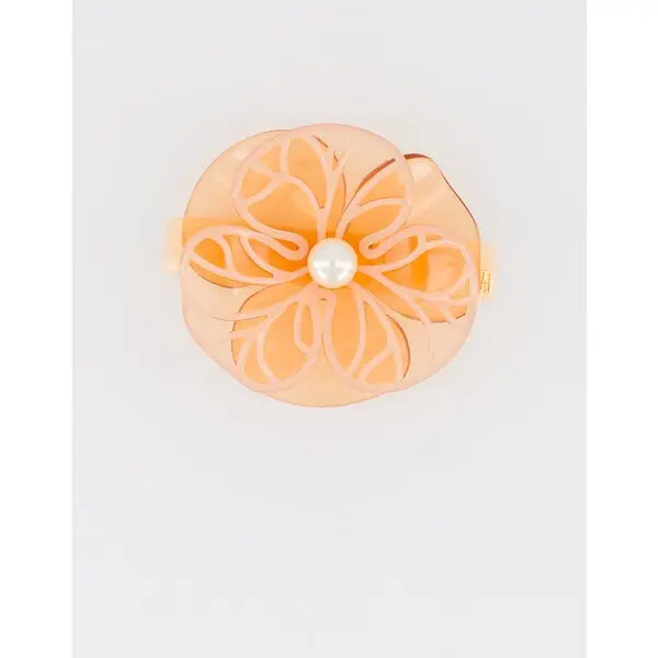 Alexandre De Paris Boheme Camelia Hair Barrette - Peach