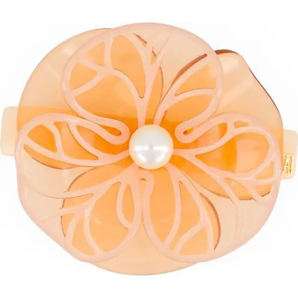 Alexandre De Paris Boheme Camelia Hair Barrette - Peach