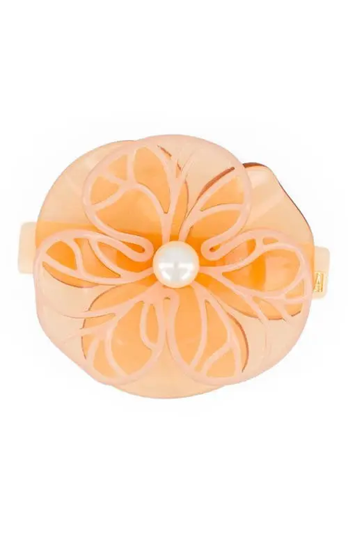 Alexandre De Paris Boheme Camelia Hair Barrette - Peach