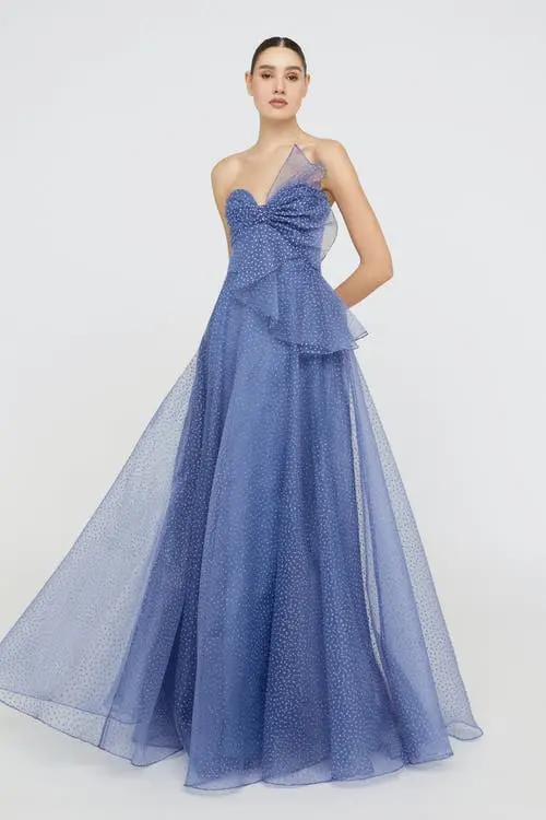Theia Joanna Bow Bodice Gown