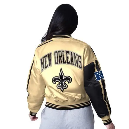STARTER Cropped Satin Jacket