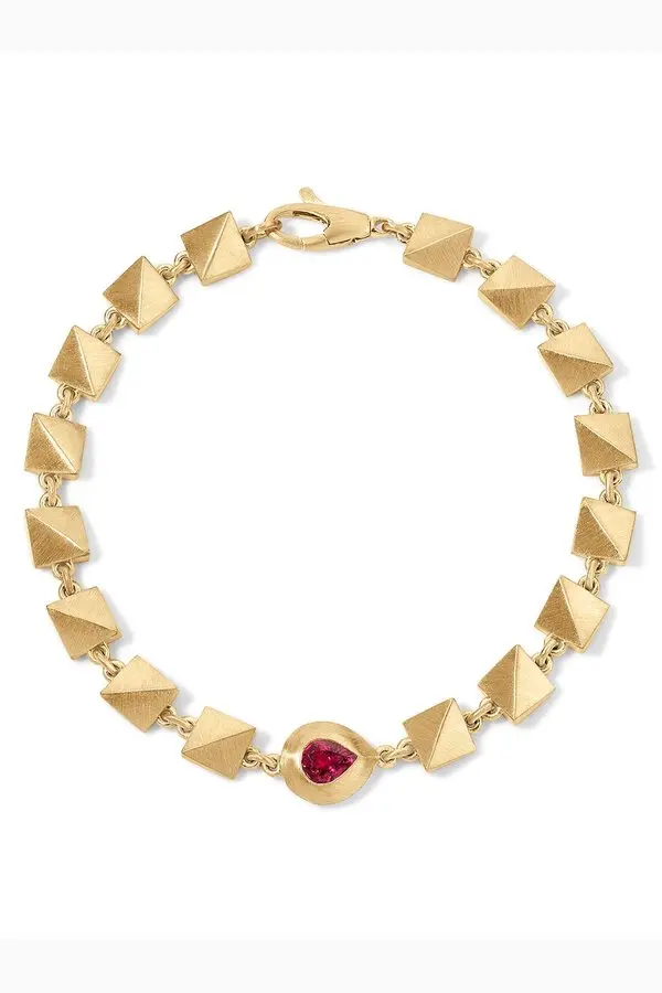 ETIQ Ruby Deconstruct Link Bracelet - Gold