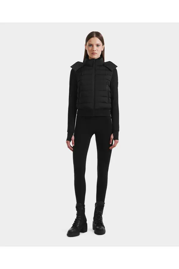 Rudsak Cropped Jacket With Detachable Hood - Black