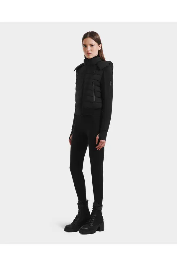 Rudsak Cropped Jacket With Detachable Hood - Black