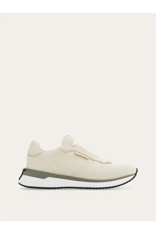 FERRAGAMO Low-cut Leather Sneakers - White