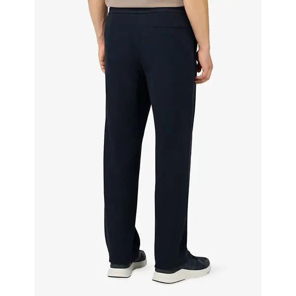 Boggi Milano Elasticated-waist Stretch Cotton-blend Trousers