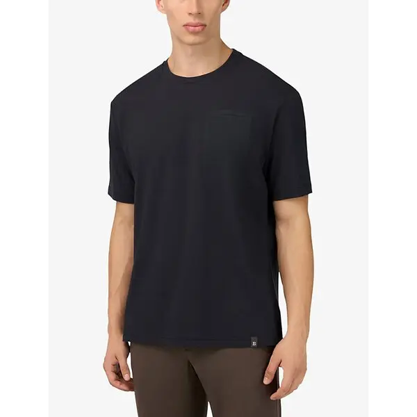 Boggi Milano B Tech Patch-pocket Stretch Modal-blend Piqué T-shirt