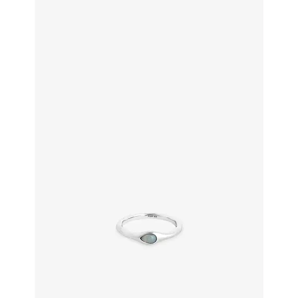 ASTRID & MIYU Opal Pear Cocktail Ring - Rhodiumplatedsilver