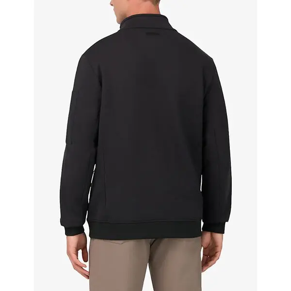 Boggi Milano B Tech Full-zip Cotton-blend Sweatshirt