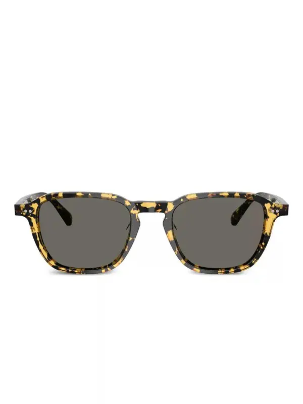 Oliver Spencer Tortoiseshell Square Frame Sunglasses - Green