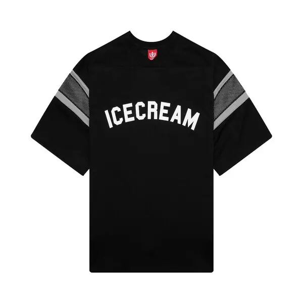 ICECREAM Pass Short-sleeve Knit Crop Fit Shirt - Black