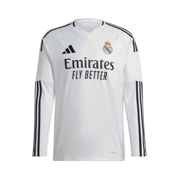 Adidas Real Madrid 24/25 Long Sleeve Home Jersey - White