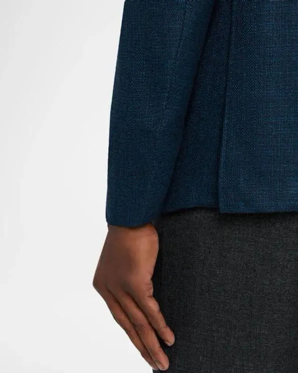Canali Wool Textured Notch Lapel Sport Coat