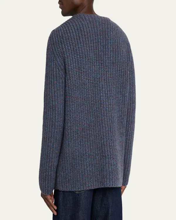 Bergdorf Goodman Cashmere And Wool Melange Knit Cardigan