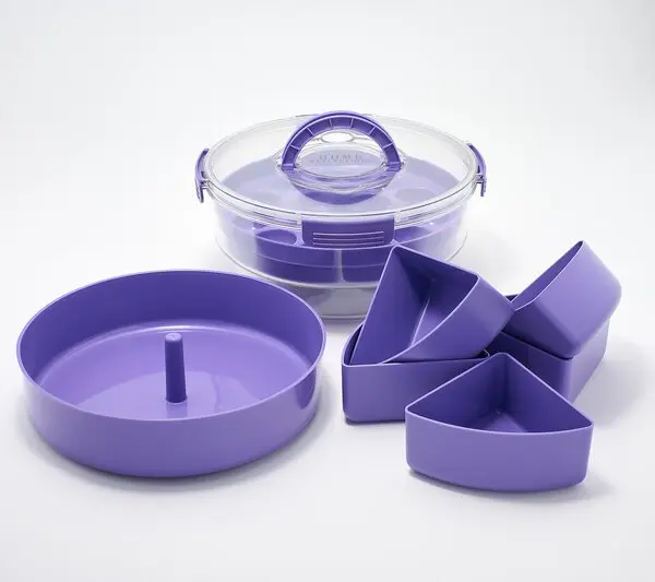 HOME REFLECTIONS Round Portable Chill & Serve W/ Inserts