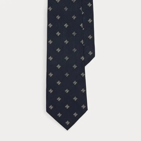 Ralph Lauren Geometric Silk Neck Tie - Navy