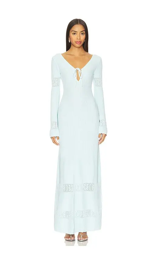 ASTA RESORT Rita Crochet Dress - Sky Blue