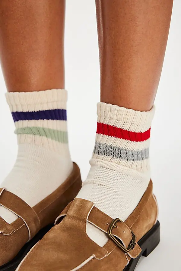 AMERICAN TRENCH Retro Shortie Crew Sock Pack - Retro Wave Combo