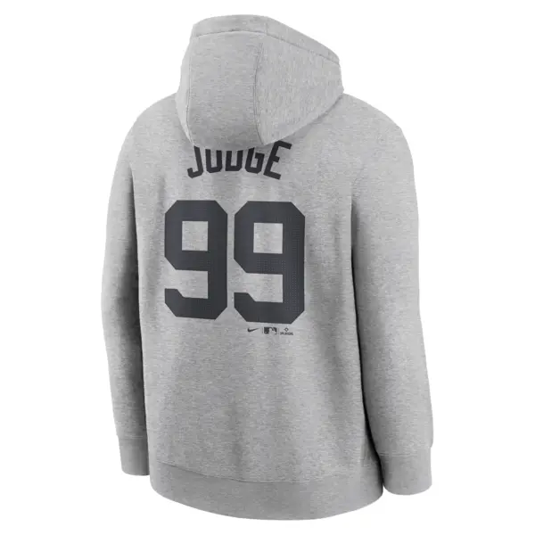 Nike Aaron Judge New York Yankees Mlb Pullover Hoodie - Grey
