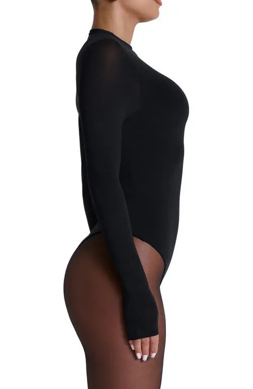 Naked Wardrobe Long-sleeve Bodysuit - Black