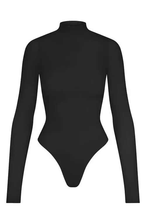 Naked Wardrobe Long-sleeve Bodysuit - Black