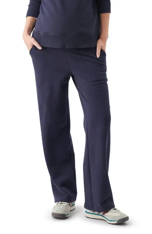 RIPE MATERNITY Relaxed Fit Fleece Jogger - Navy