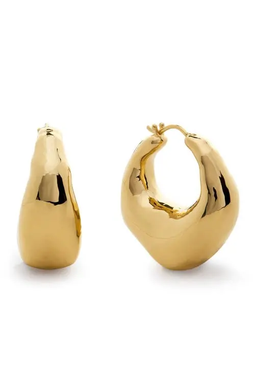 Monica Vinader Deia Bold Large Hoop Earrings - 18ct Gold Vermeil