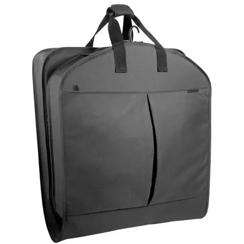 WALLYBAGS 40" Deluxe Travel Garment Bag With Pockets - Black
