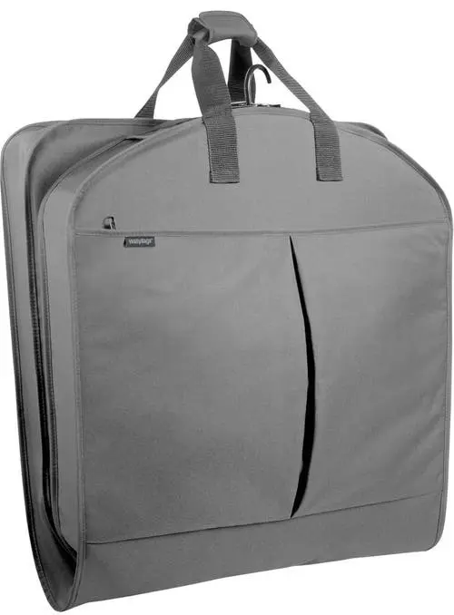 WALLYBAGS 40" Deluxe Travel Garment Bag With Pockets - Grey