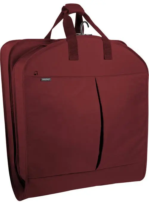 WALLYBAGS 40" Deluxe Travel Garment Bag With Pockets - Merlot