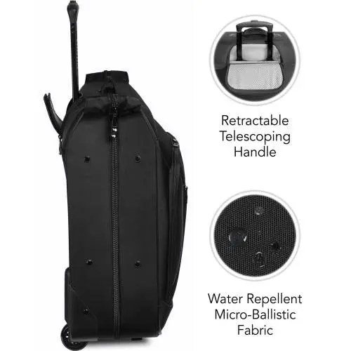 WALLYBAGS 45" Premium Rolling Garment Bag With Multiple Pockets