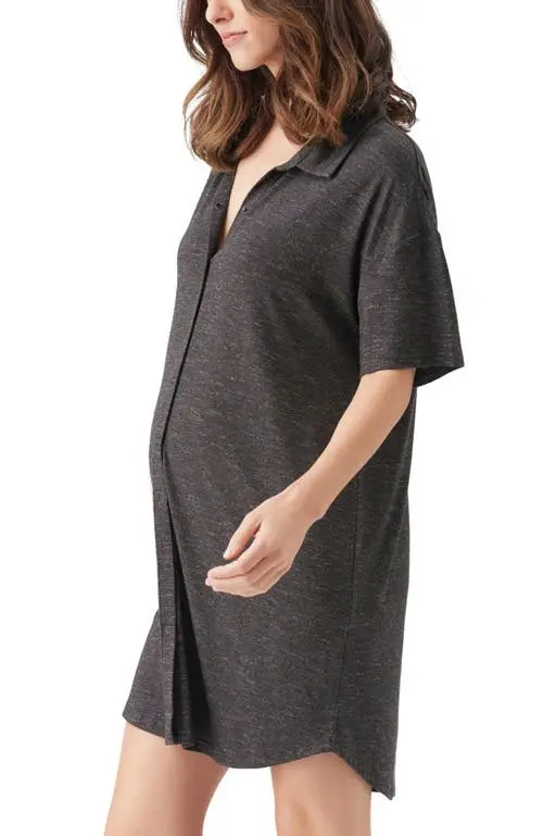 RIPE MATERNITY Dreamy Night Shirt - Granite