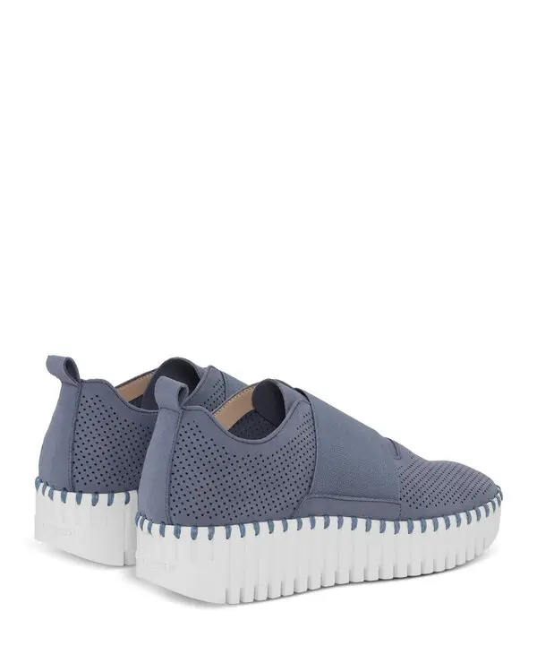 ILSE JACOBSEN Tulip Platform Wedge Flats - Grey Blue